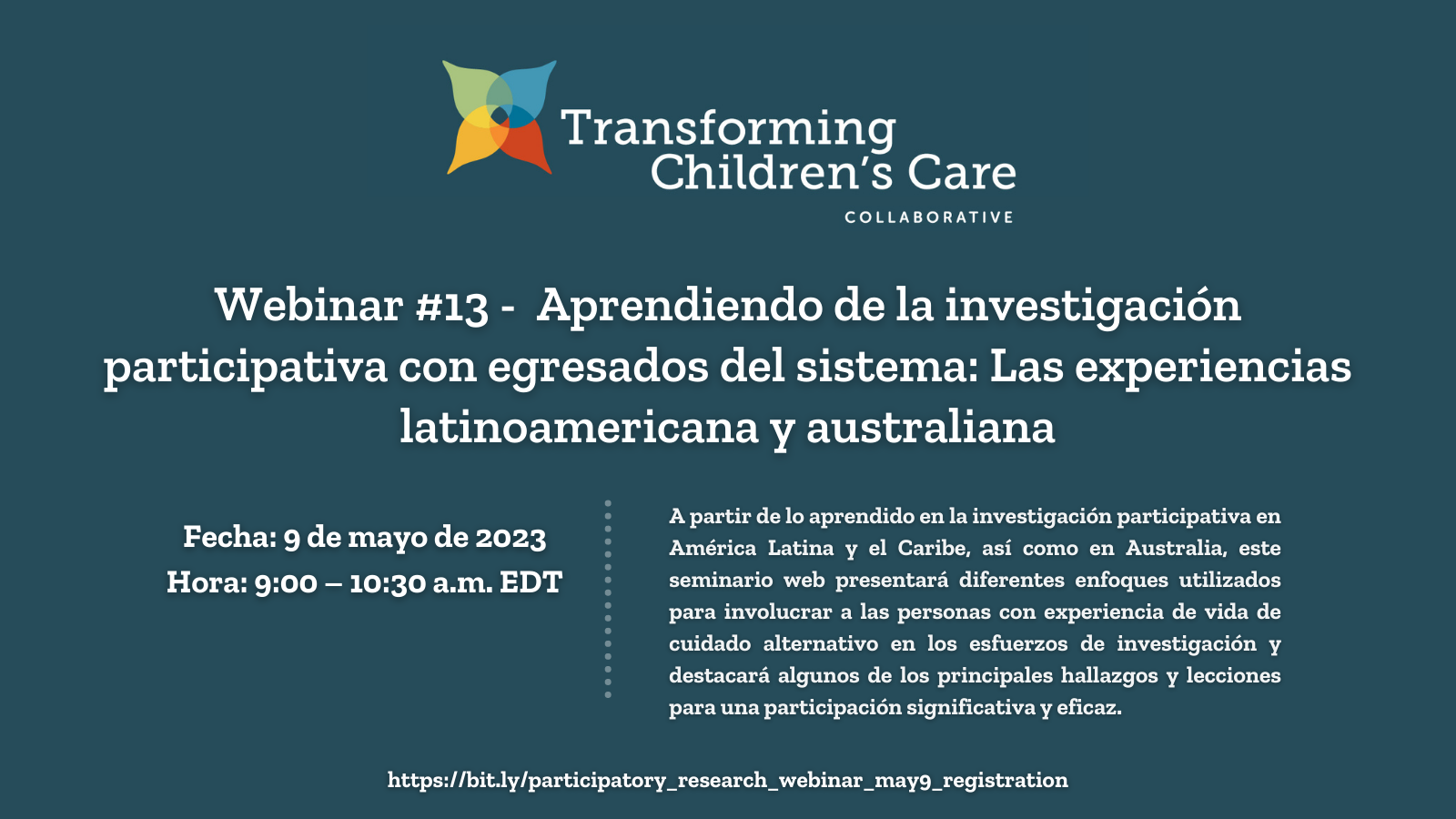 Transforming Children's Care Webinar #13 - Learning from Participatory ...